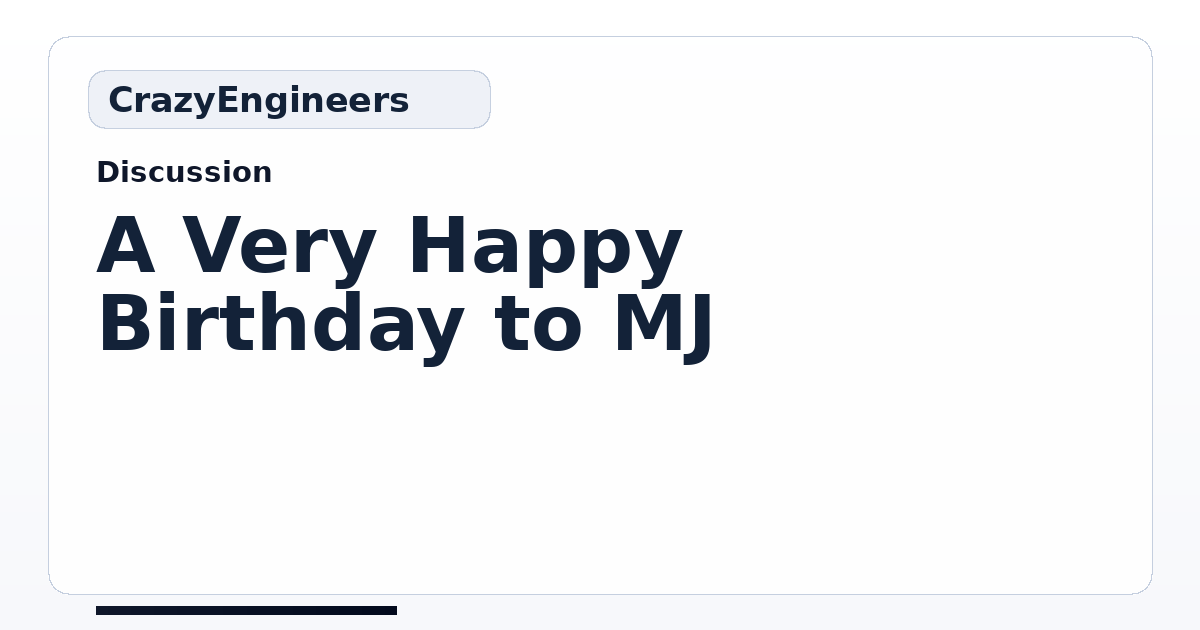 A Very Happy Birthday to MJ... | CrazyEngineers