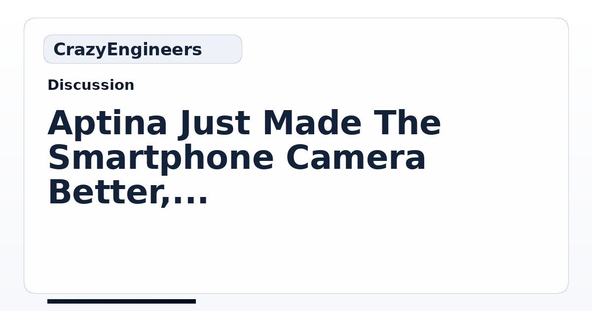 Aptina Just Made The Smartphone Camera Better, Unleashes 1080p and 4K ...