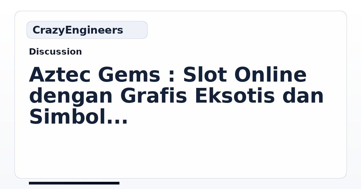 Aztec Gems : Slot Online dengan Grafis Eksotis dan Simbol Berharga ...