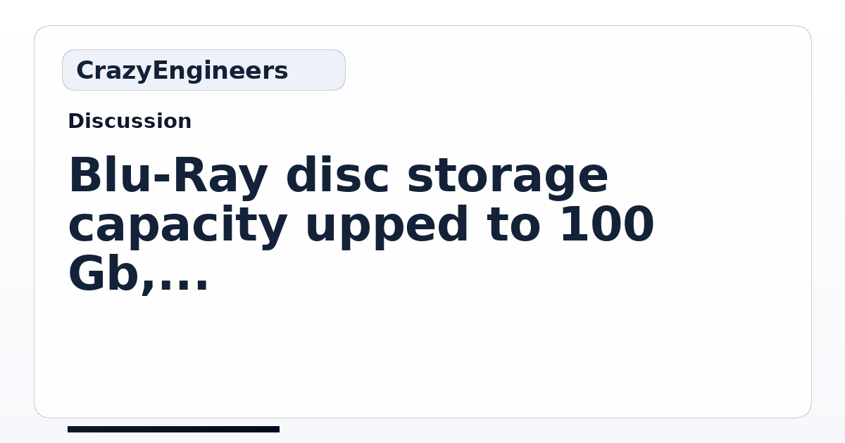 Blu-Ray disc storage capacity upped to 100 Gb, for 4K friendly videos ...