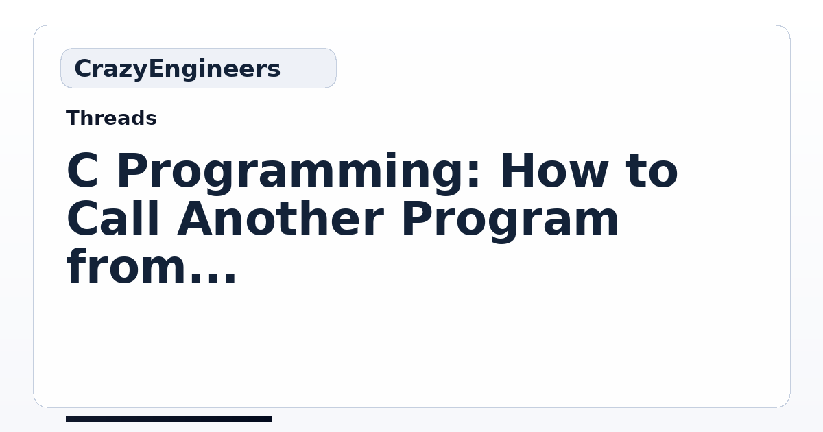 C Programming: How to Call Another Program from Main Program ...