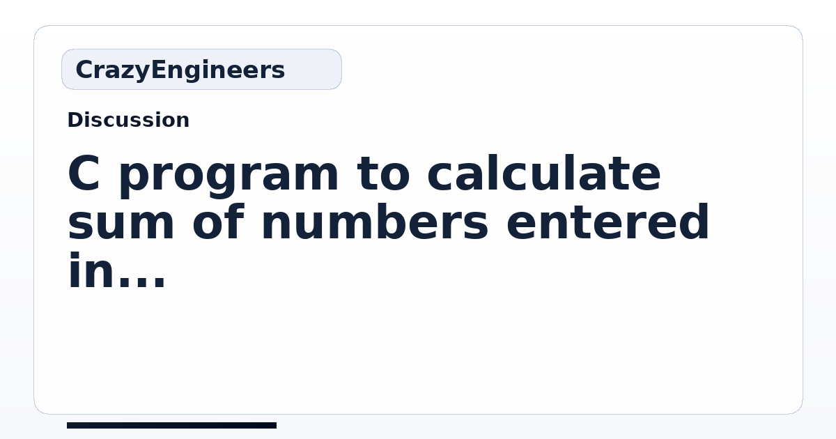 C++ program to calculate sum of numbers entered in real time ...