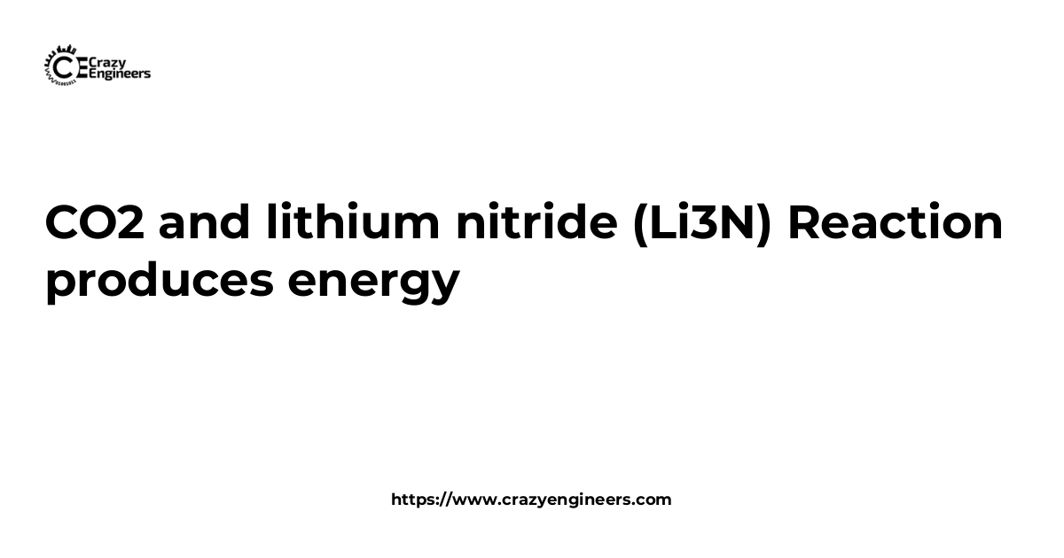 CO2 and lithium nitride (Li3N) Reaction produces energy | CrazyEngineers
