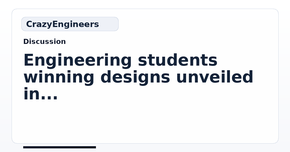 Engineering students’ winning designs unveiled in 2011 Extreme Redesign ...