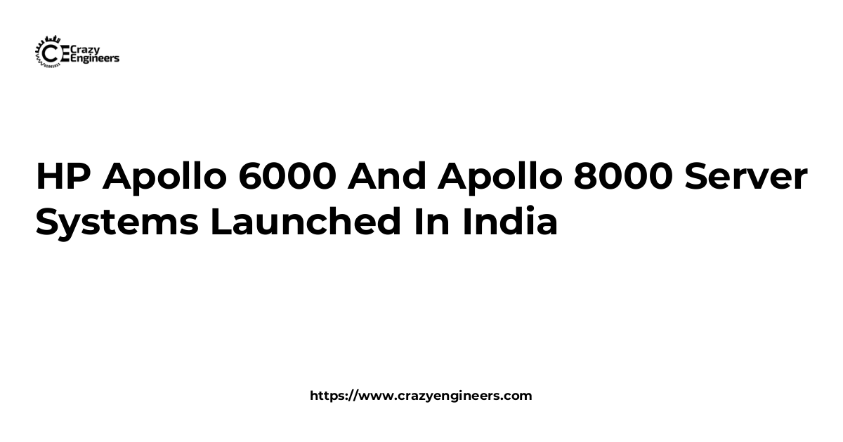 HP Apollo 6000 And Apollo 8000 Server Systems Launched In India ...