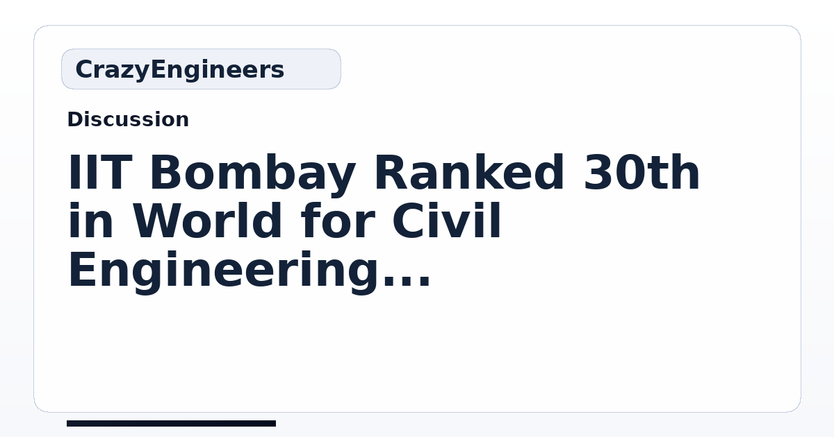 Real-time metrics of CIVIL ENGINEERING IN IIT BOMBAY