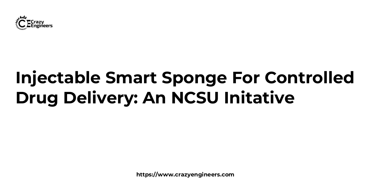 Injectable Smart Sponge For Controlled Drug Delivery: An NCSU Initative ...