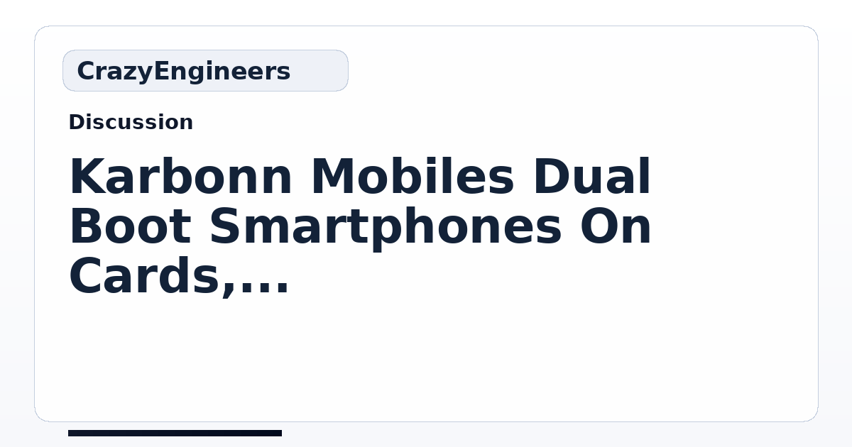 Karbonn Mobiles Dual Boot Smartphones On Cards, Android & Windows In ...