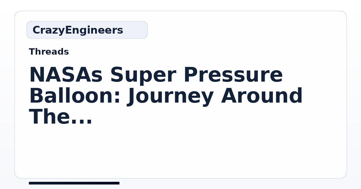 NASA’s Super Pressure Balloon: Journey Around The World For 100 Days ...