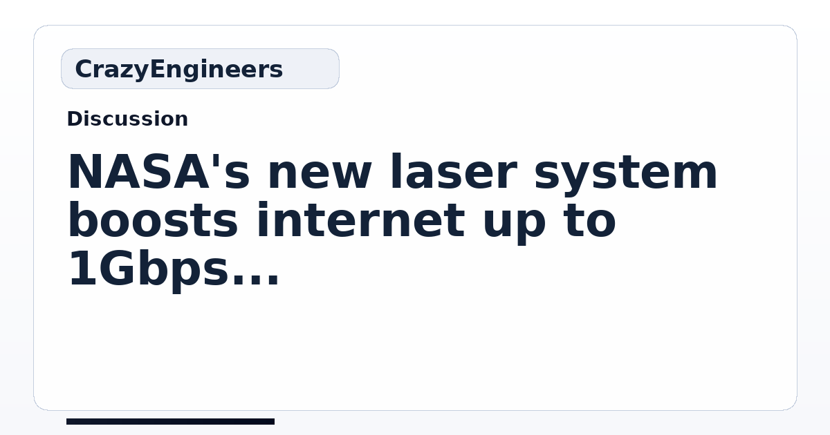 NASA's new laser system boosts internet up to 1Gbps in space ...