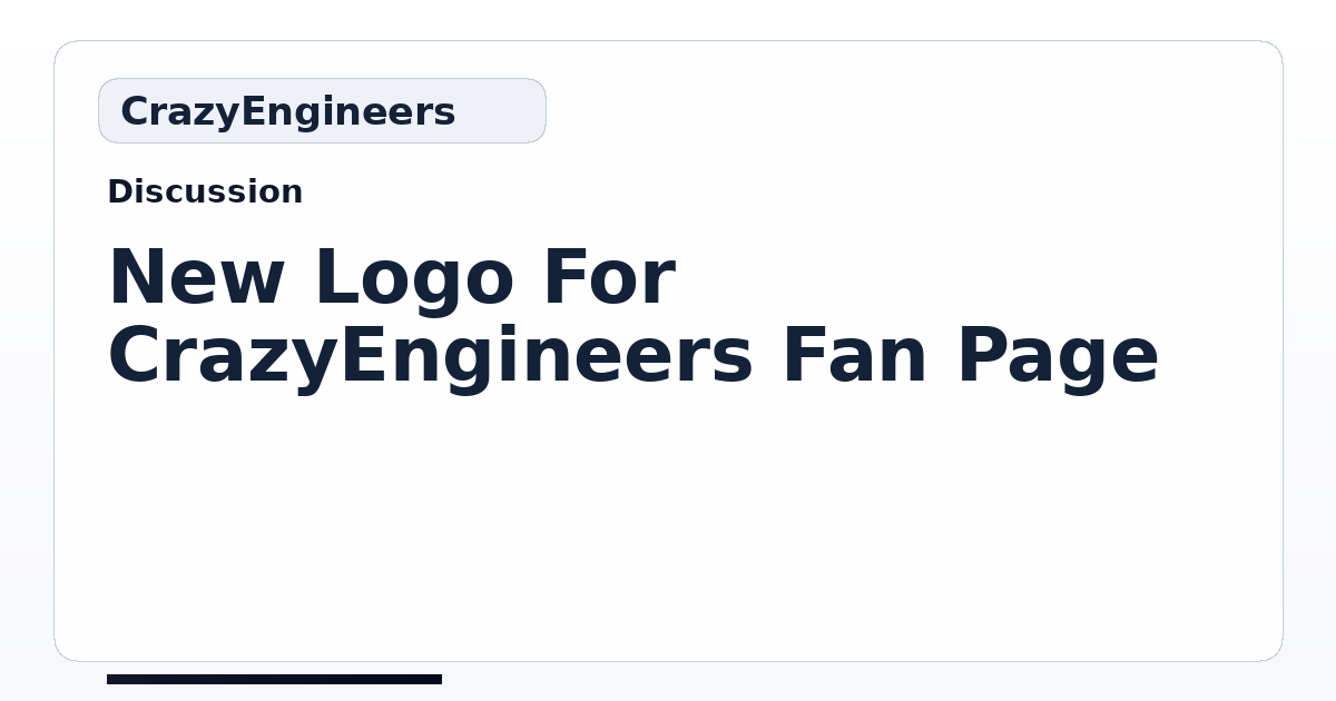 New Logo For CrazyEngineers Fan Page | CrazyEngineers