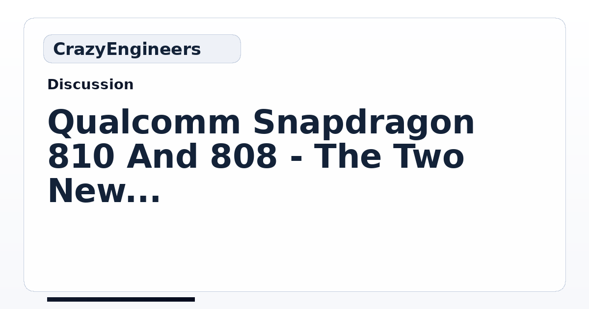 Qualcomm Snapdragon 810 And 808 - The Two New 64-Bit CPUs Announced ...
