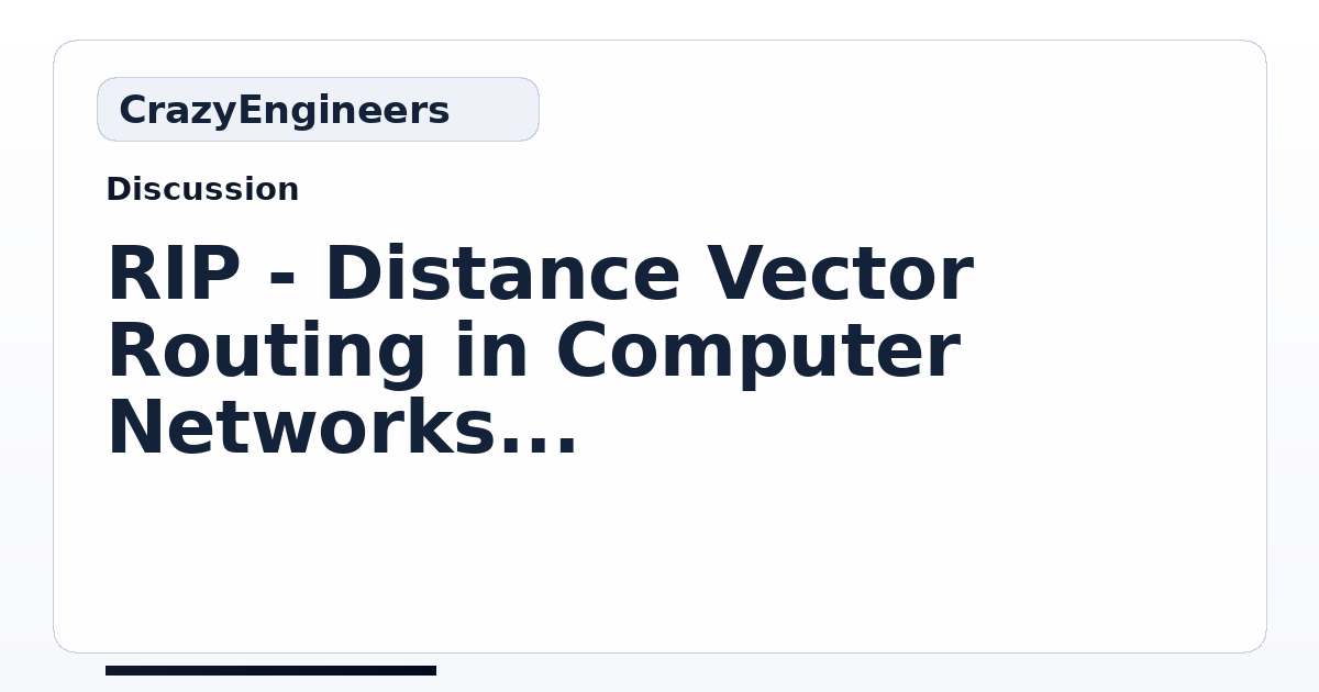 RIP - Distance Vector Routing in Computer Networks Explained - Video ...