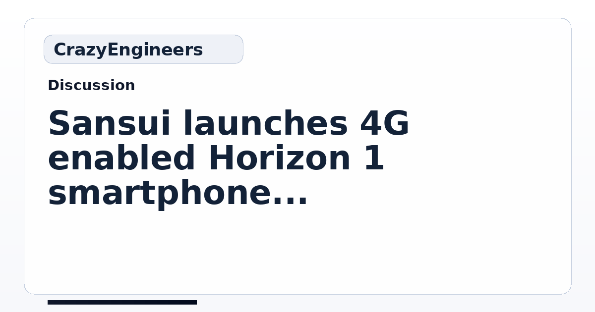 Sansui launches 4G enabled Horizon 1 smartphone at Rs 3,999 ...