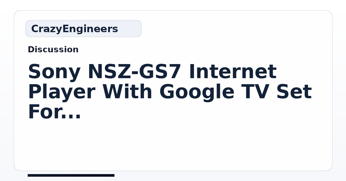 Sony NSZ-GS7 Internet Player With Google TV Set For Mid-July Release ...