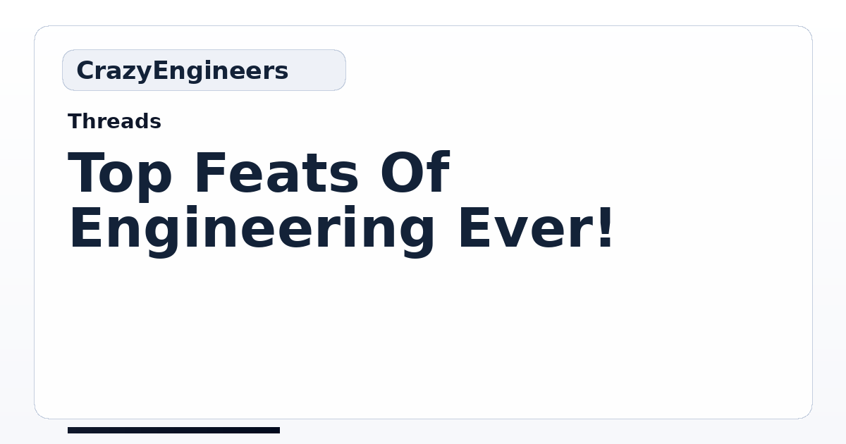 Top Feats Of Engineering Ever! | CrazyEngineers