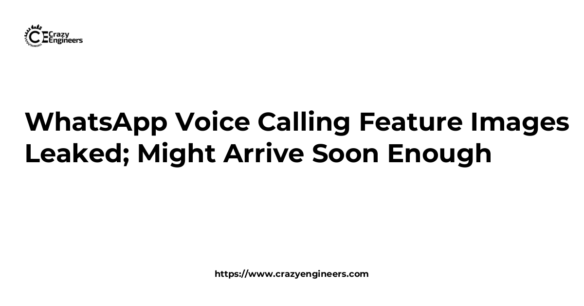 WhatsApp Voice Calling Feature Images Leaked; Might Arrive Soon Enough ...