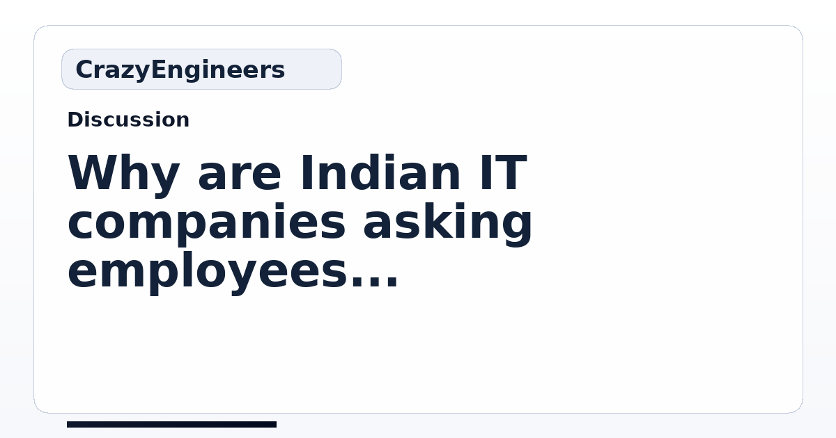 Why are Indian IT companies asking employees to work from office ...