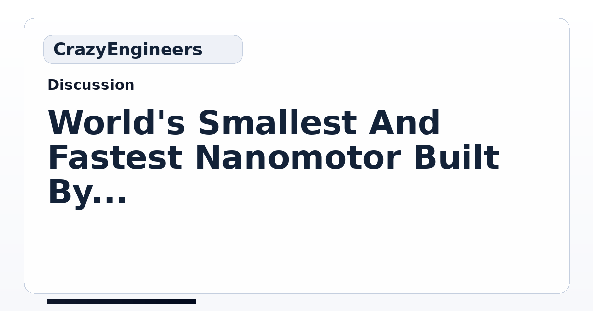World's Smallest And Fastest Nanomotor Built By University of Texas ...