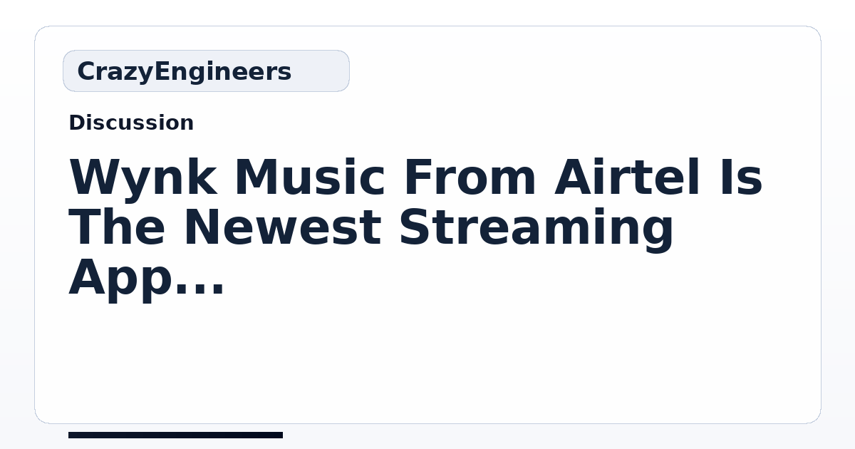 Wynk Music From Airtel Is The Newest Streaming App In The Stores ...