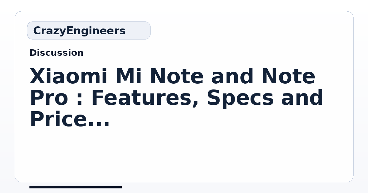 Xiaomi Mi Note and Note Pro : Features, Specs and Price Announced ...